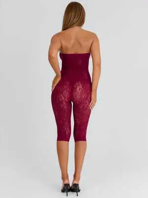 OUTCAST Hadiya Capri Jumpsuit Burgundy
