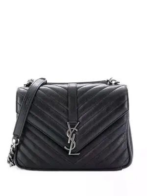 Saint Laurent Classic Monogram College Bag Matelasse Chevron Leather Medium Crossbody Bag