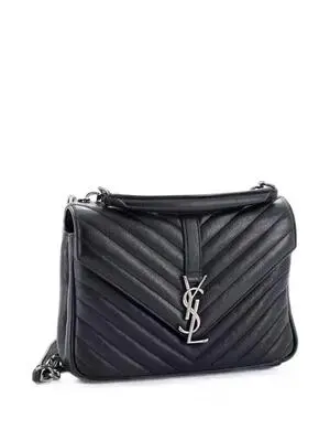 Saint Laurent Classic Monogram College Bag Matelasse Chevron Leather Medium Crossbody Bag