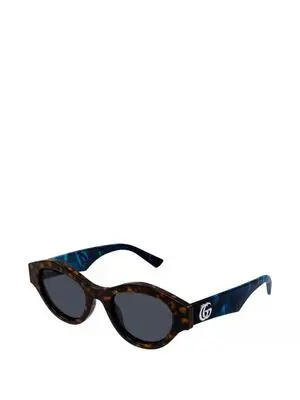 Gucci Tortoiseshell-effect Double G Sunglasses
