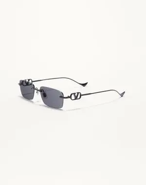 Valentino Garavani Rectangular Metal Sunglasses