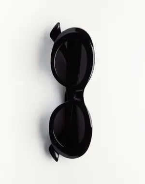 Valentino Garavani Oval Acetate Eyewear - Black/grey