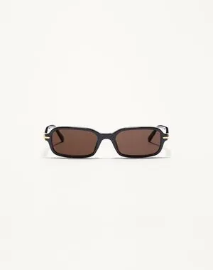 Valentino Garavani Rectangular Acetate Eyewear - Black/grey