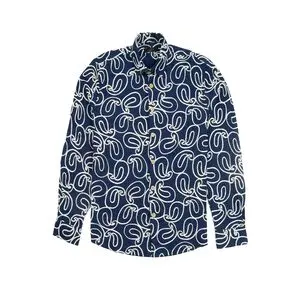 EIGHT X Terra Artisan Long Sleeve Button Down Shirt - Blue