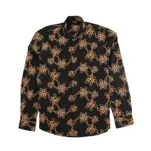 EIGHT X Flora Artisan Long Sleeve Button Down Shirt - Black