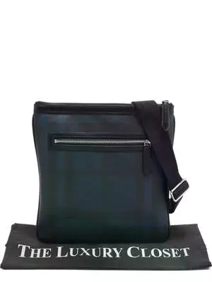 Burberry Beckley London Check Messenger Bag - Blue