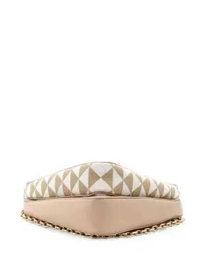 Prada Double Symbole Triangle Bag Leather And Jacquard Mini Shoulder Bag