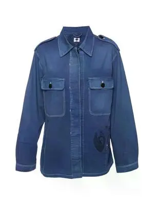 Dior Graphic-print Denim Jacket - Blue