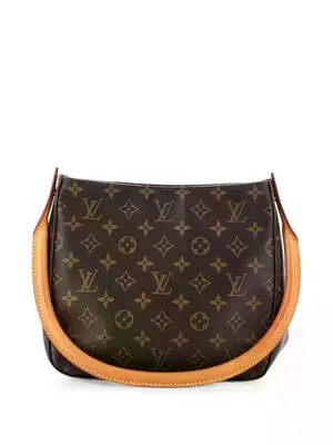 LOUIS VUITTON Looping Handbag Monogram Canvas Mm Satchel - Brown