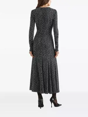 Dolce & Gabbana Leaf-print Charmeuse Dress