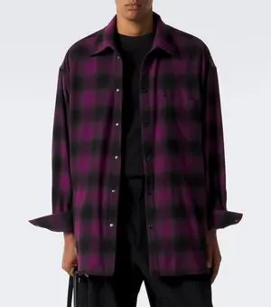 Balenciaga Checked Wool-blend Overshirt