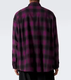 Balenciaga Checked Wool-blend Overshirt