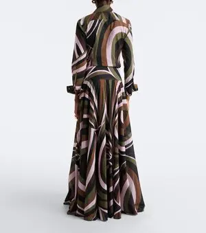 Emilio Pucci Iride Cotton Muslin Maxi Skirt