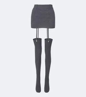 AYA MUSE Costa Miniskirt And Over-the-knee Socks Set