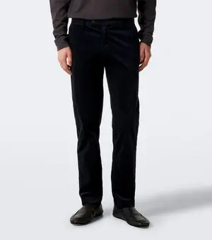 Sunspel Cotton Corduroy Straight Pants - Blue