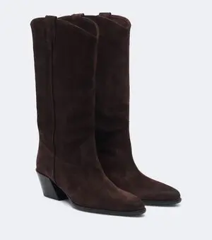 Staud Monty Suede Knee-high Boots - Brown