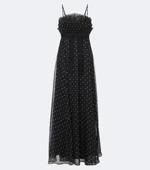 Zimmermann Polka-dot Ruffled Maxi Dress