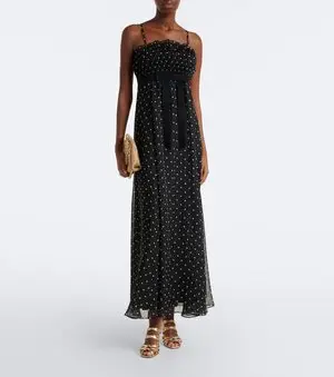 Zimmermann Polka-dot Ruffled Maxi Dress
