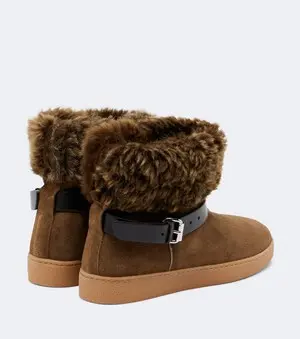 Isabel Marant Étoile Nolyz Shearling-trimmed Suede Ankle Boots