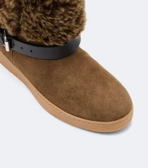 Isabel Marant Étoile Nolyz Shearling-trimmed Suede Ankle Boots