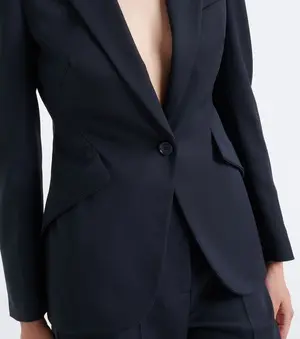 Alexander McQueen Wool Grain De Poudre Blazer