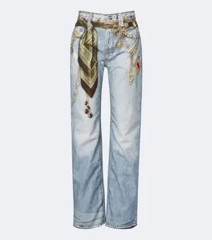 Acne Studios Trompe L’oeil Printed Wide-leg Jeans