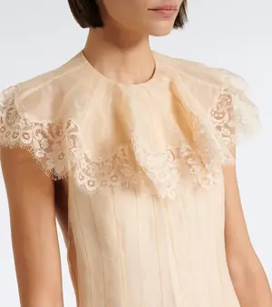 Zimmermann Ascent Flutter Linen And Silk Cocktail Dress