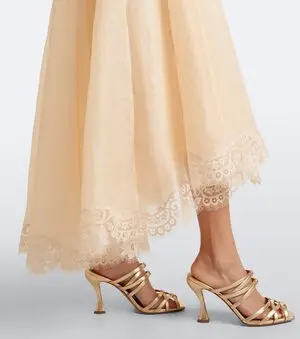 Zimmermann Ascent Flutter Linen And Silk Cocktail Dress