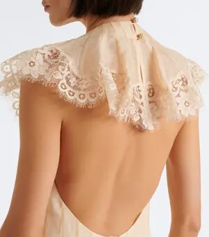 Zimmermann Ascent Flutter Linen And Silk Cocktail Dress
