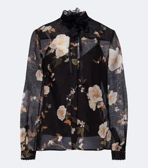 Zimmermann Ascent Bow-detail Linen And Silk Blouse
