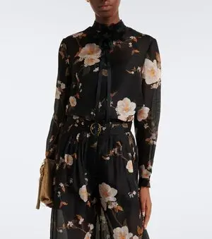 Zimmermann Ascent Bow-detail Linen And Silk Blouse