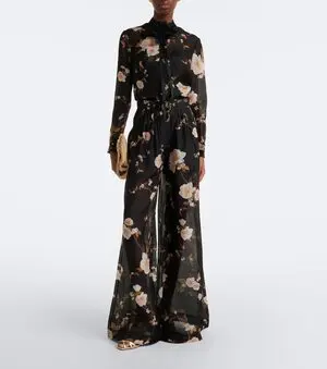 Zimmermann Ascent Bow-detail Linen And Silk Blouse