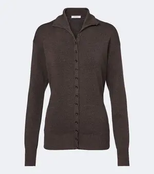 LEMAIRE Wool Cardigan - Brown