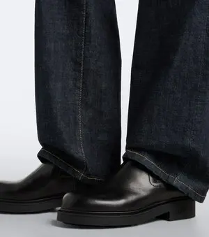 Fendi Commando Ff Zucca Leather Chelsea Boots