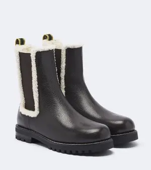 Fendi Commando Leather Chelsea Boots - Brown