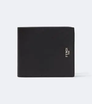 Fendi Shadow Embossed Leather Bifold Wallet - Black