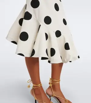 Jacquemus Palmier Polka-dot Jersey Midi Dress
