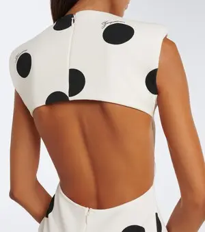 Jacquemus Palmier Polka-dot Jersey Midi Dress