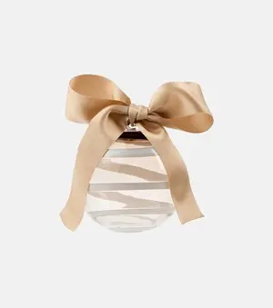 Brunello Cucinelli Striped Murano Glass Ornament - Brown