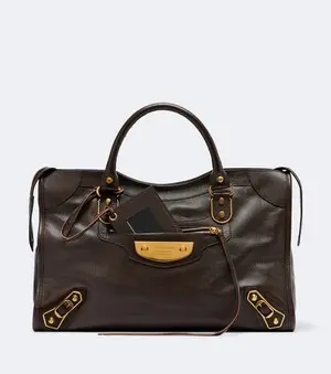 Balenciaga Le City Uptown Medium Leather Top-handle Bag