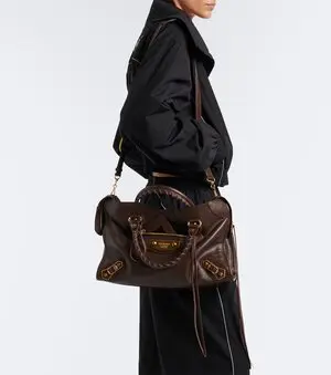 Balenciaga Le City Uptown Medium Leather Top-handle Bag