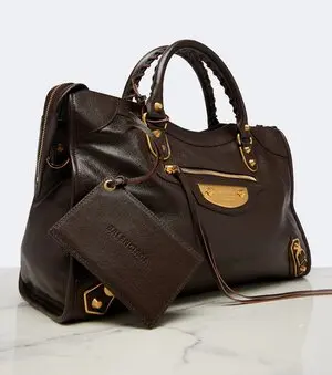Balenciaga Le City Uptown Medium Leather Top-handle Bag