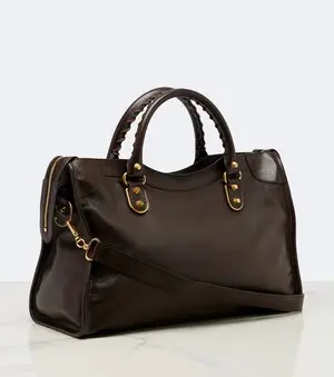 Balenciaga Le City Uptown Medium Leather Top-handle Bag