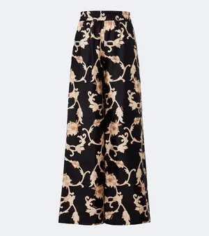 La DoubleJ Buttercup Printed Silk Palazzo Pants