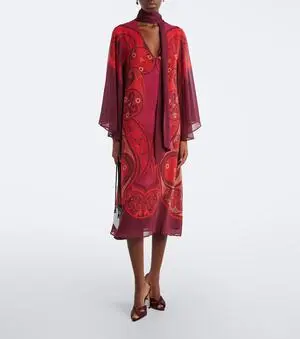 La DoubleJ Alchemy Printed Silk Georgette Midi Dress