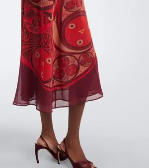 La DoubleJ Alchemy Printed Silk Georgette Midi Dress