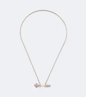 Yvonne Léon Python 9kt And Enamel Pendant Necklace With Diamonds