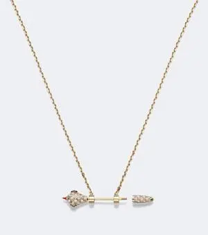 Yvonne Léon Python 9kt And Enamel Pendant Necklace With Diamonds