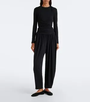 ERES Charlotte Ribbed-knit Wrap Top