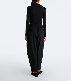 ERES Charlotte Ribbed-knit Wrap Top